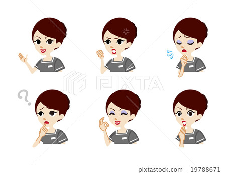 Esthetician Facial Expression Set - Stock Illustration [19788671] - PIXTA
