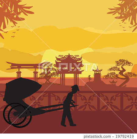 Chinese rickshaw-插圖素材 [19792419] - PIXTA圖庫