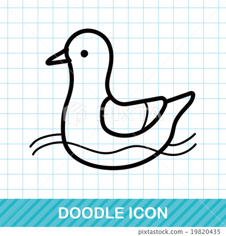 duck color doodle - Stock Illustration [19820435] - PIXTA