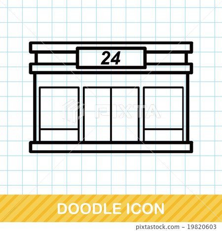 market store doodle - Stock Illustration [19820603] - PIXTA
