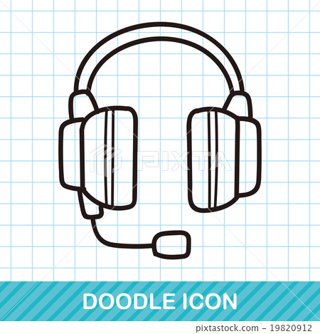 headphone doodle - Stock Illustration [19820912] - PIXTA
