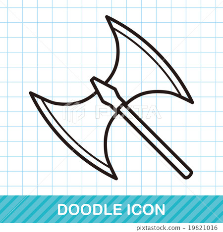 weapon axe doodle - Stock Illustration [19821016] - PIXTA