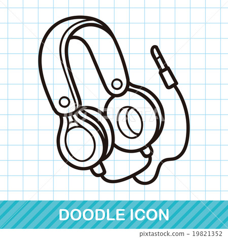 headphone doodle - Stock Illustration [19821352] - PIXTA