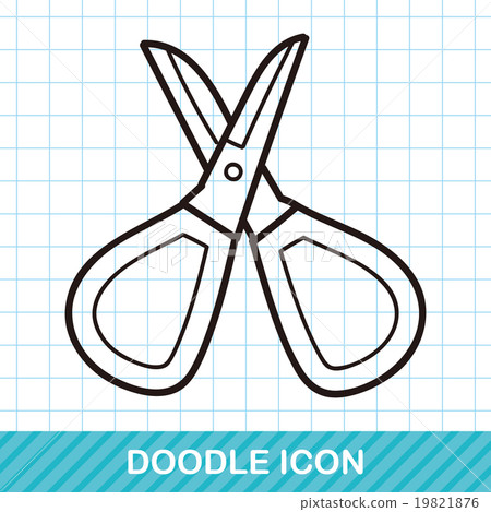 scissors doodle - Stock Illustration [19821876] - PIXTA