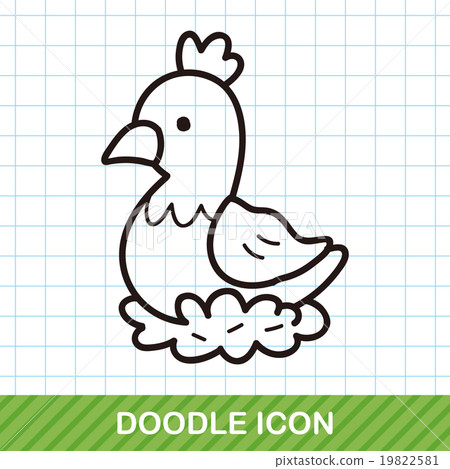 chicken doodle - Stock Illustration [19822581] - PIXTA