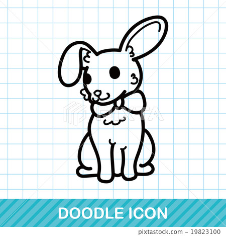 rabbit doodle - Stock Illustration [19823100] - PIXTA