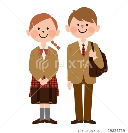 Male and female student _ blazer - Stock Illustration [19823739] - PIXTA