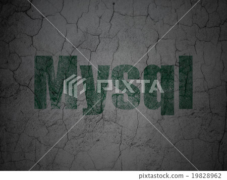 Database concept: MySQL on grunge wall background - Stock Illustration ...