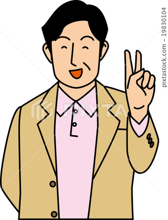 People in their 50s who peace sign - Stock Illustration [19830104] - PIXTA