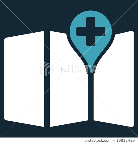 Medical Map Icon - Stock Illustration [19832459] - PIXTA