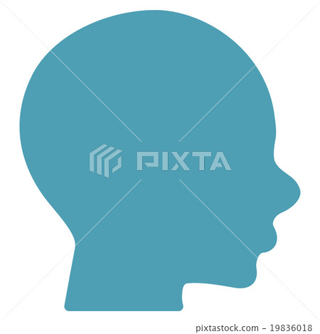 Head Flat Icon - Stock Illustration [19836018] - PIXTA