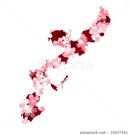 Map of Okinawa Sakura Spring - Stock Illustration [19837391] - PIXTA