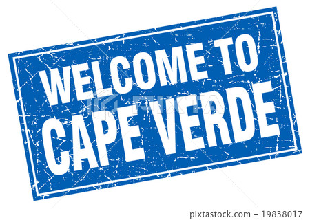 Cape Verde blue square grunge welcome to stamp - Stock Illustration ...
