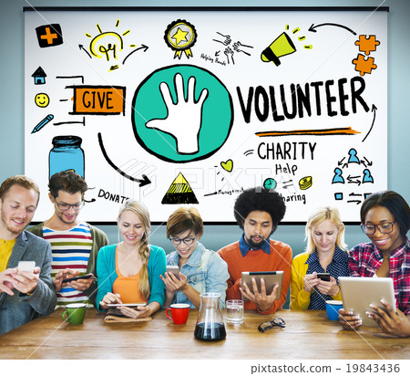 Volunteer Charity Help Sharing Giving Donate... - Stock Photo [19843436 ...