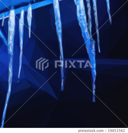 Low poly design triangular icicles winter polygon - Stock Illustration ...