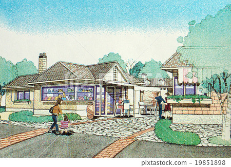 Parent-child sketch returning home - Stock Illustration [19851898] - PIXTA