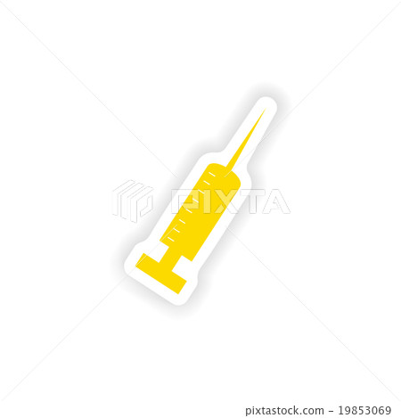 icon sticker realistic design on paper injection - Stock Illustration ...