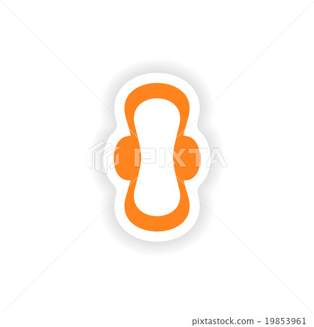 icon sticker realistic design on paper sanitary - Stock Illustration ...