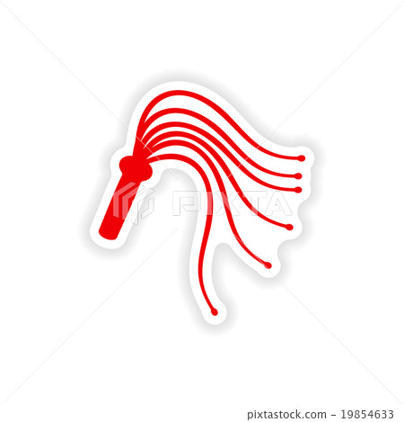 icon sticker realistic design on paper whip - Stock Illustration ...