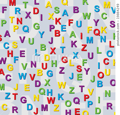 vector background of alphabet colorful letters - Stock Illustration ...