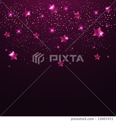 Pink shining stars - Stock Illustration [19865451] - PIXTA