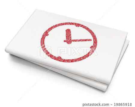 Time concept: Clock on Blank Newspaper background - Stock Illustration ...