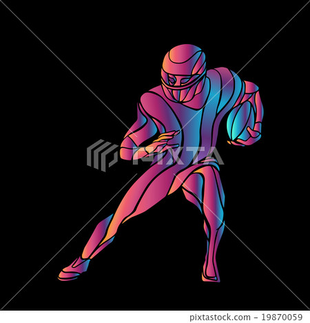 Abstract american football player - Stock Illustration [19870059] - PIXTA