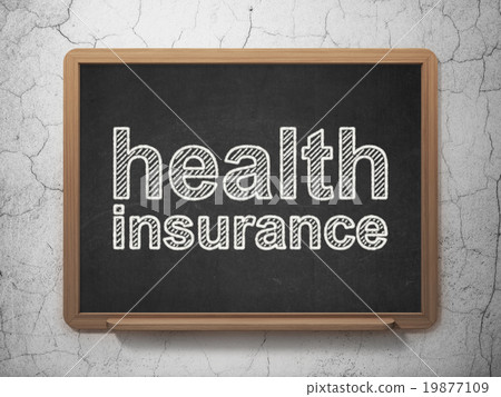 Insurance concept: Health Insurance on chalkboard - Stock Illustration ...