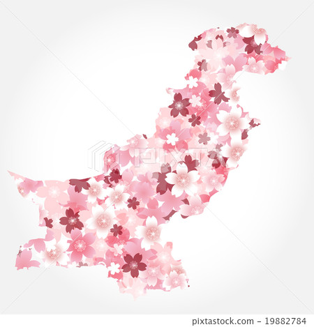 Pakistan Map Country cherry tree - Stock Illustration [19882784] - PIXTA