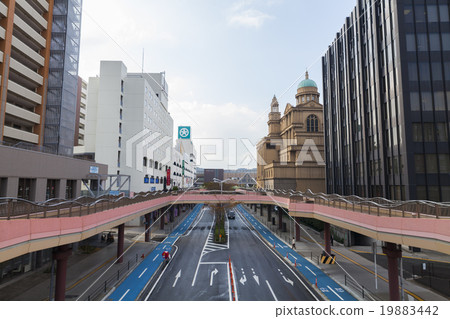 Shimonoseki station and pedestrian deck - Stock Photo [19883442] - PIXTA
