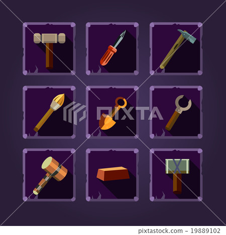 Set of cartoon hand tools. Vector - Stock Illustration [19889102] - PIXTA