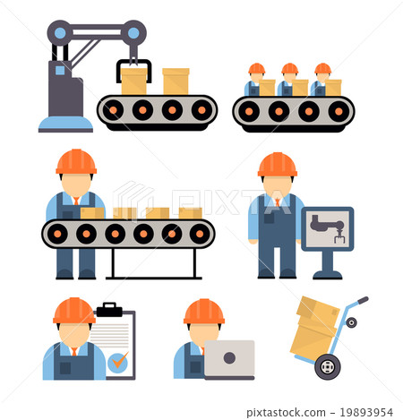 Production Process Vector Illustration-插圖素材 [19893954] - PIXTA圖庫