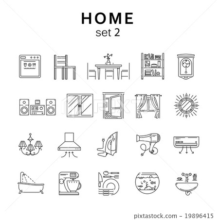Home related icons set2, vector illustration - Stock Illustration ...