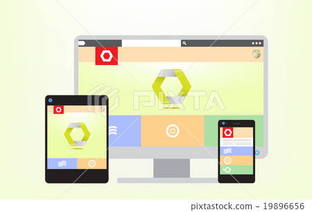 Responsive web design for different devices - Stock Illustration ...