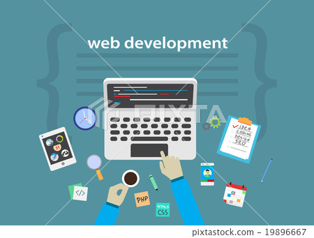 Vector illustration of application development - Stock Illustration ...
