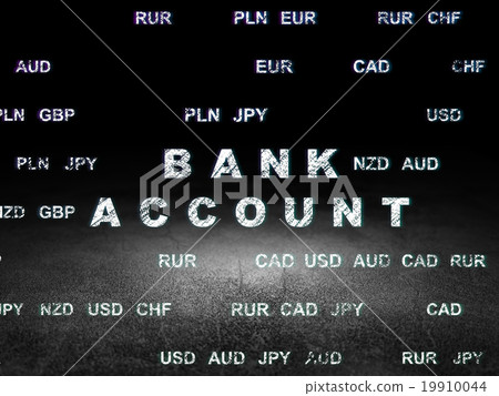 Money concept: Bank Account in grunge dark room - Stock Illustration ...