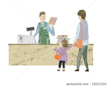 Bookstore and customer - Stock Illustration [19911520] - PIXTA
