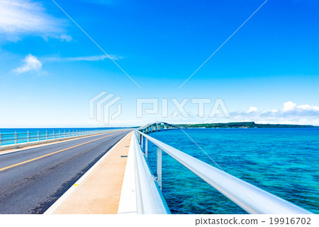 Sea, bridge, road, landscape. Okinawa, Japan. - Stock Photo [19916702 ...