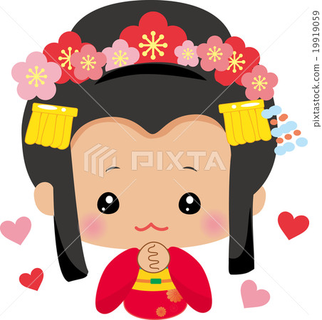 Praying Edo period princess princess - Stock Illustration [19919059 ...