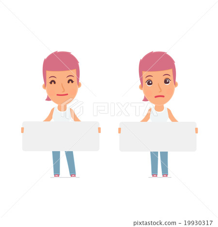 Funny Character Blogger Girl - Stock Illustration [19930317] - PIXTA