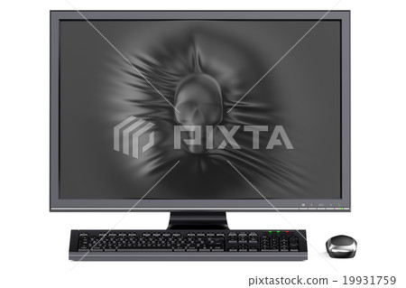 Personal computer with a skull - Stock Illustration [19931759] - PIXTA