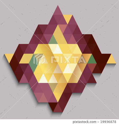 Triangle pattern in diamond shape abstract - Stock Illustration ...