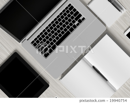 High angle view of a setting table - Stock Illustration [19940754] - PIXTA