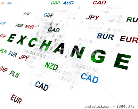 Currency concept: Exchange on Digital background - Stock Illustration ...