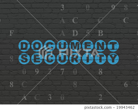 Privacy concept: Document Security on wall - Stock Illustration ...