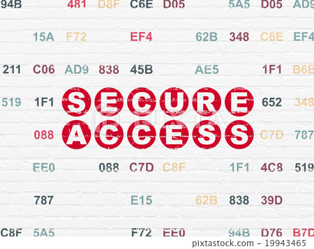 Security concept: Secure Access on wall background - Stock Illustration ...