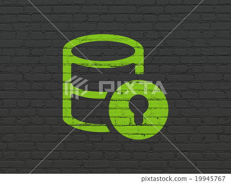 Programming concept: Database With Lock on wall - Stock Illustration [19945767] - PIXTA