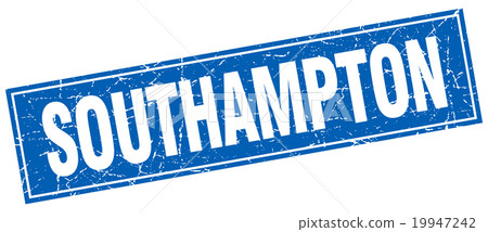 Southampton blue square grunge isolated stamp - Stock Illustration ...
