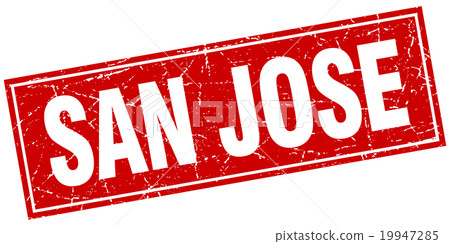 San Jose red square grunge vintage isolated stamp - Stock Illustration ...