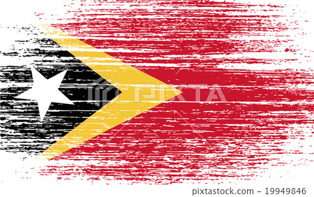 Flag of East Timor with old texture. Vector - Stock Illustration ...